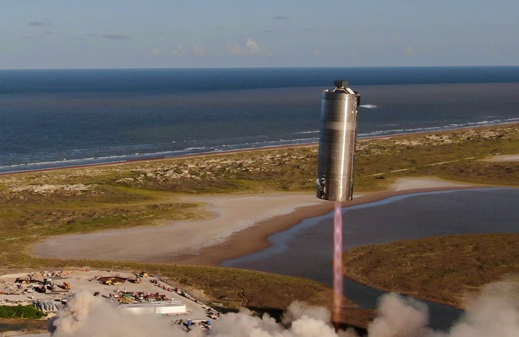 SpaceX Starship: jaw-dropping images capture the shiny prototype in flight