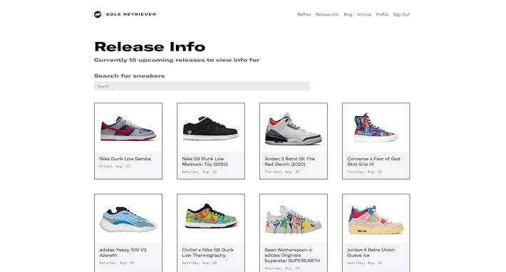 Here's your one-stop shop to enter the most hyped sneaker raffles