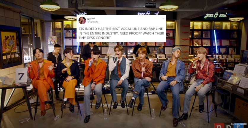 These Tweets About BTS' Tiny Desk Concert Are Everything