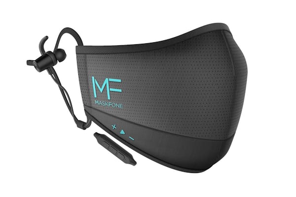 This smart face mask pairs with your phone and has built-in earbuds