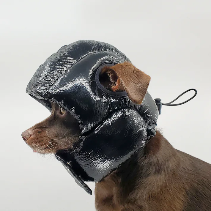 These one-off dog helmets are designed to give your pooch sweet dreams