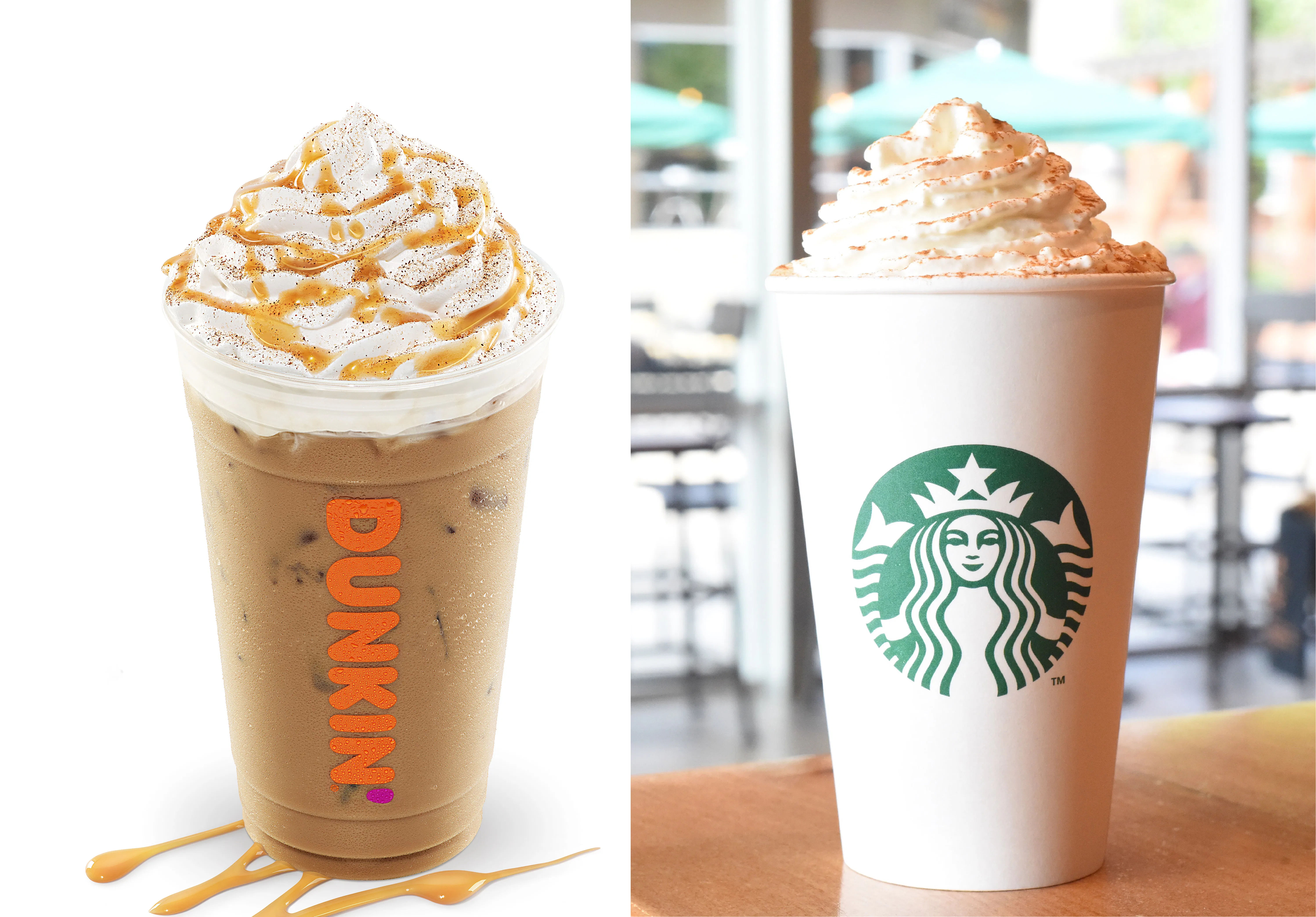 Starbucks' Pumpkin Spice Latte Vs. Dunkin's PSL Highlights A Couple ...