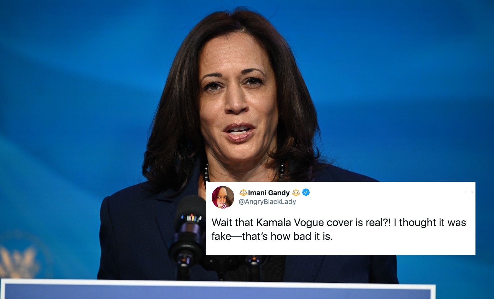 These Tweets About Kamala Harris’ ‘Vogue’ Cover Photo Caused A Stir