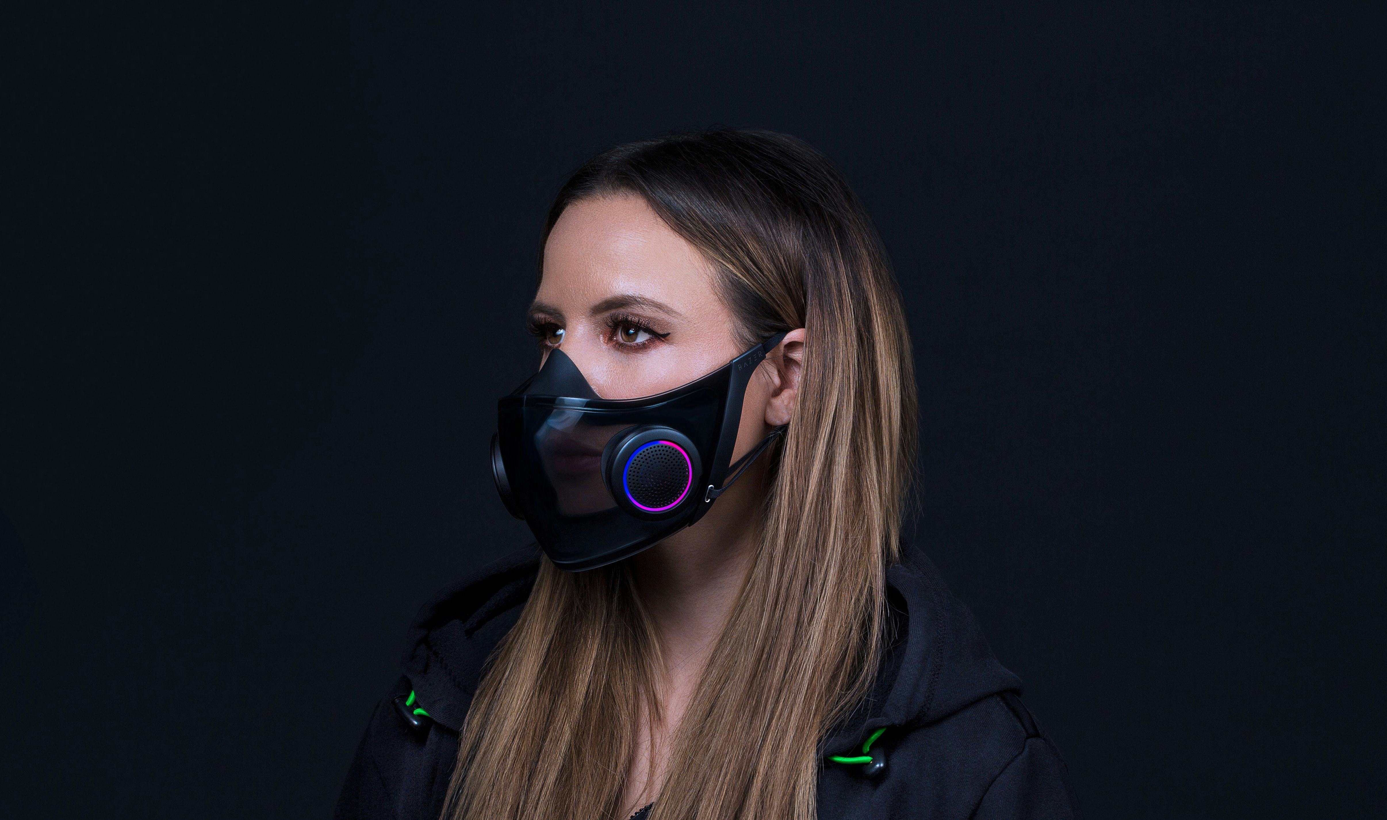 Razer made a cyberpunk N95 mask complete with voice amplifier and RGBs