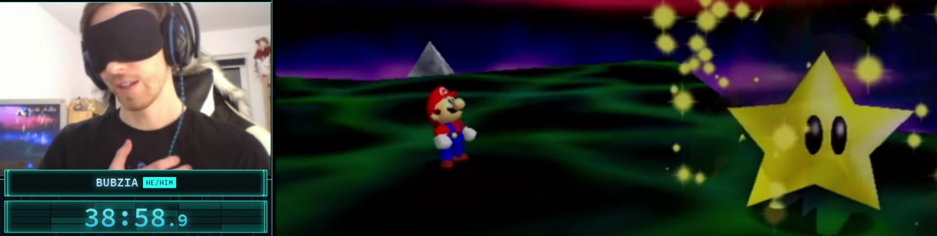 This gamer can crush ‘Super Mario 64’ with his eyes closed. No, really.