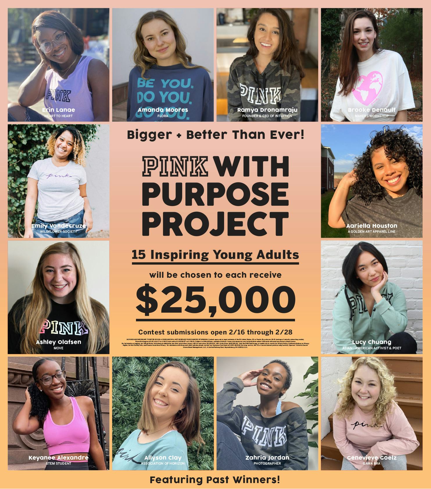 Victoria's Secret's PINK With Purpose Challenge Will Offer 15 Winners ...