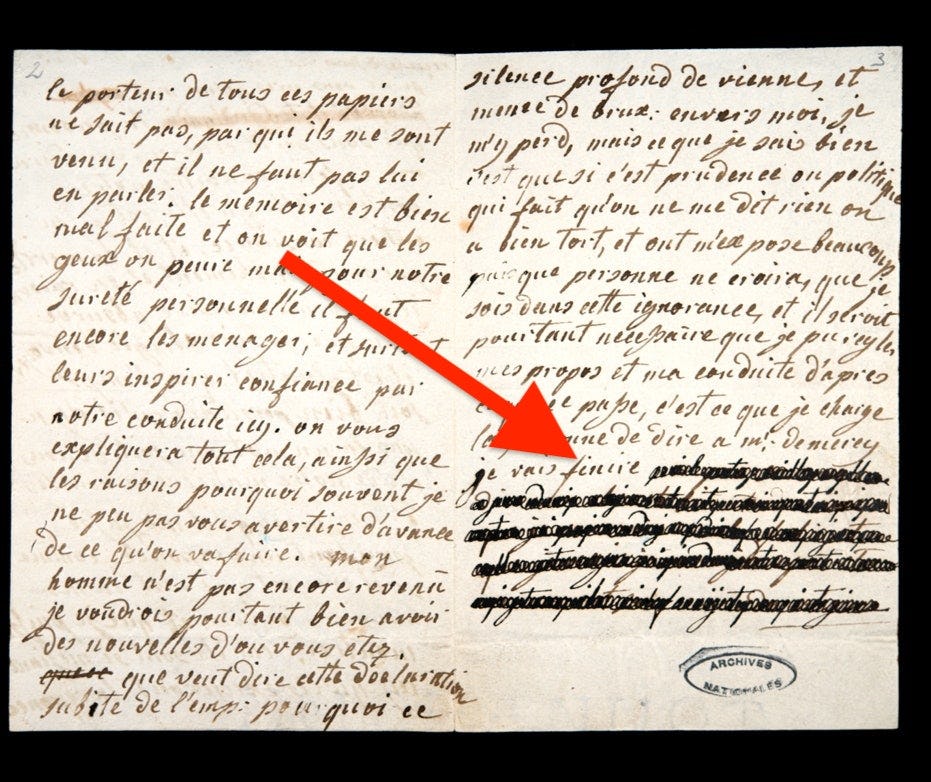 X-ray tech reveals spicy writing in Marie Antoinette letters