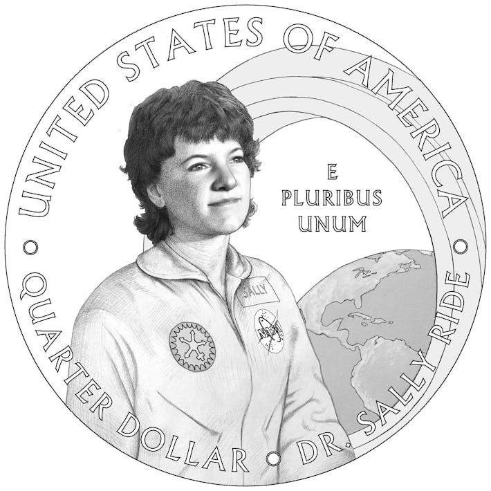 Sally Ride will become the first female astronaut on a U.S. quarter