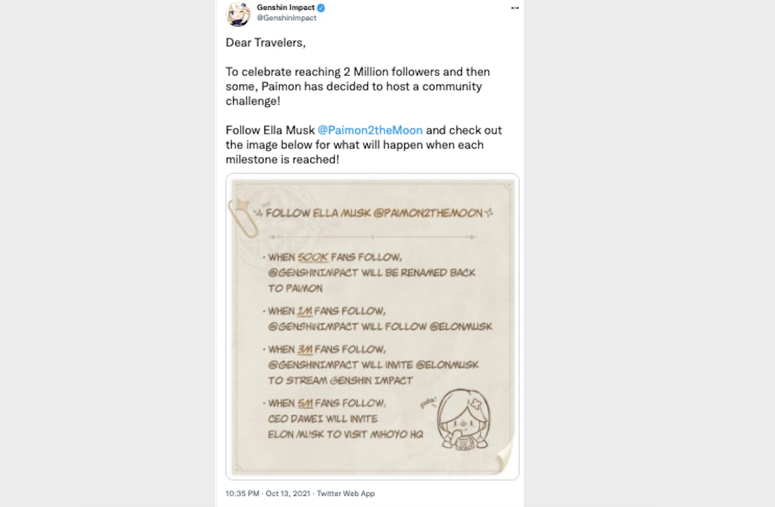 Genshin Impact's Elon Musk contest sparks the game's… Genshin Impact's Elon Musk contest sparks the game's…