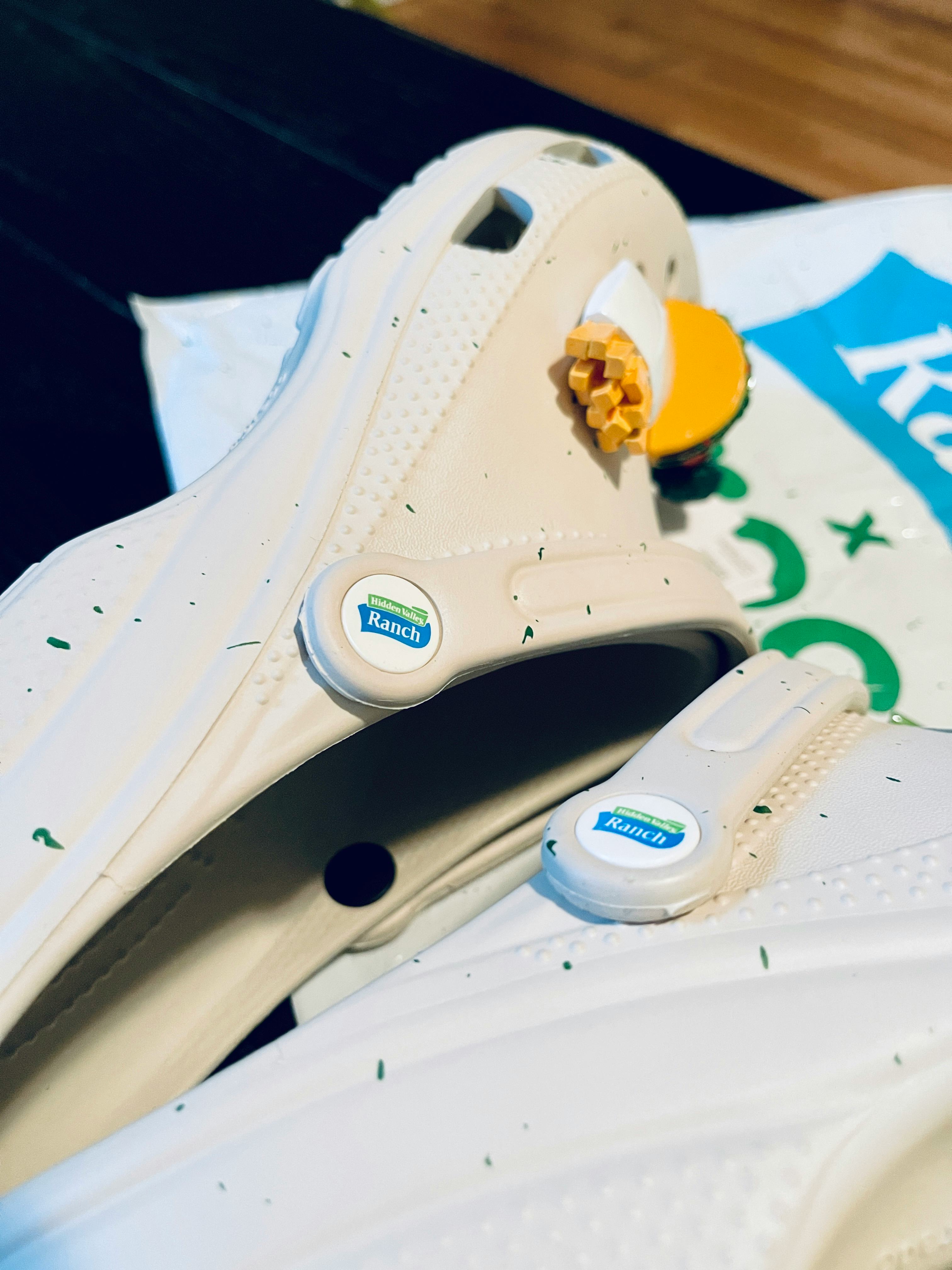 Wearing Crocs' Hidden Valley Ranch clogs: I love these shoes so much