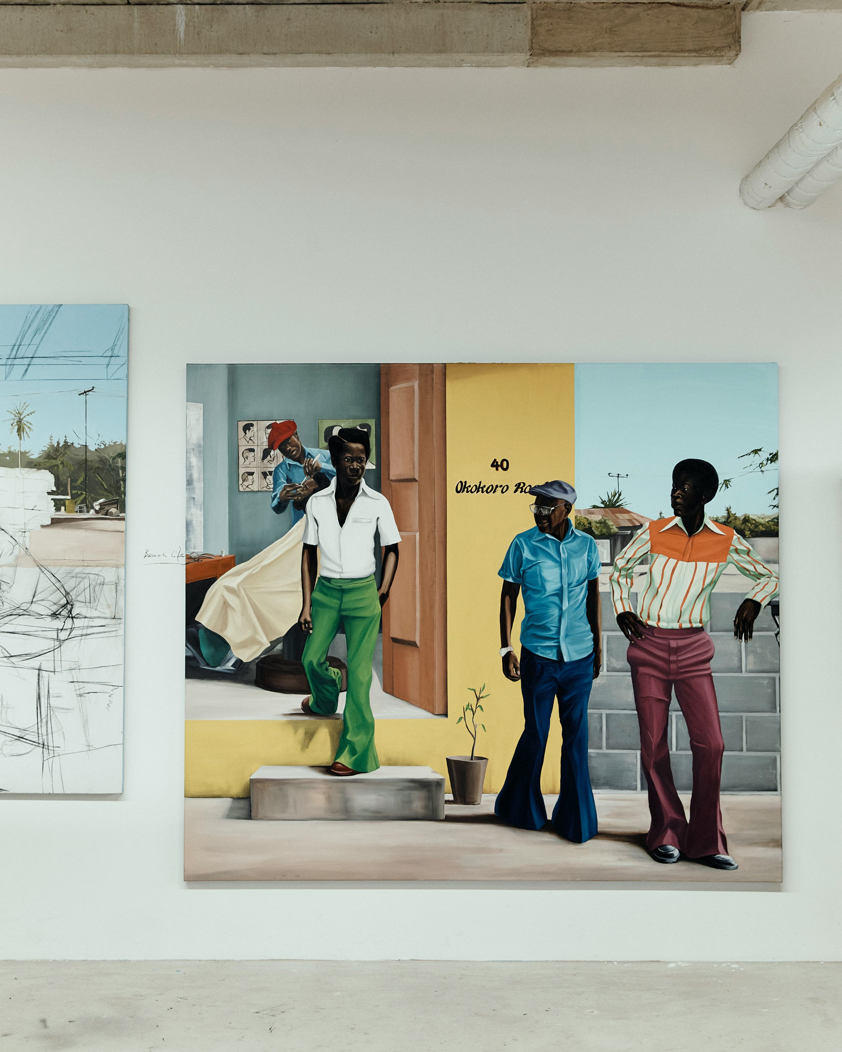 In the Studio With Peter Uka, the Artist Painting From Memory