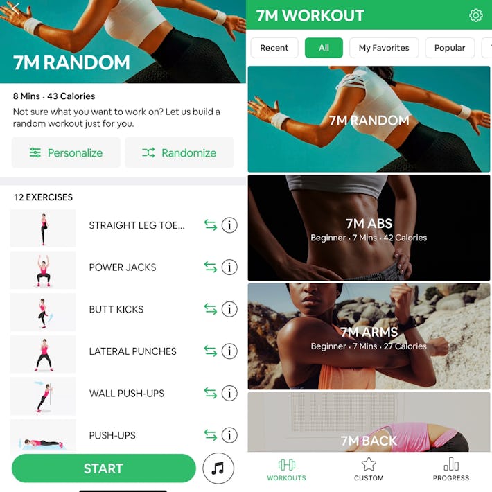 The 7 Minute Workout app actually made me an exercise guy