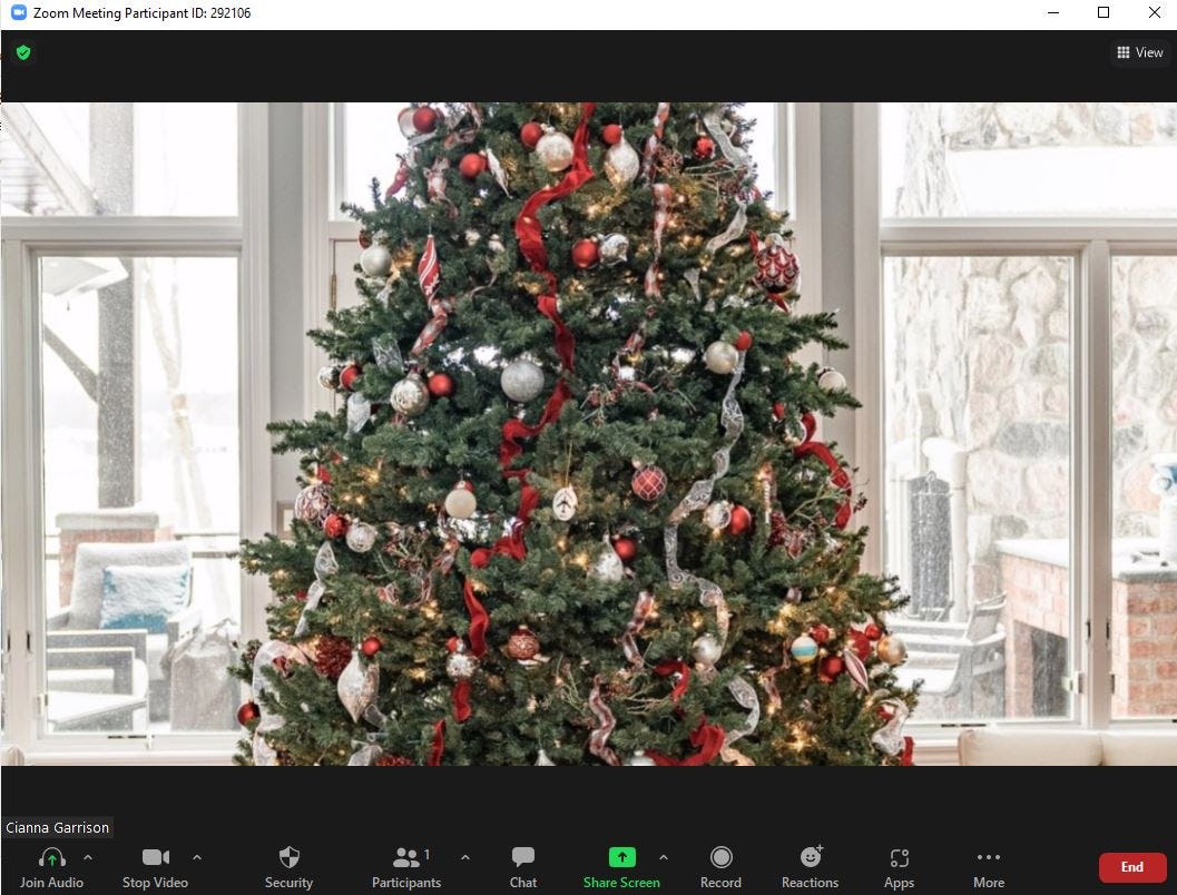 Christmas Tree Zoom Backgrounds That Are Colorful & Festive