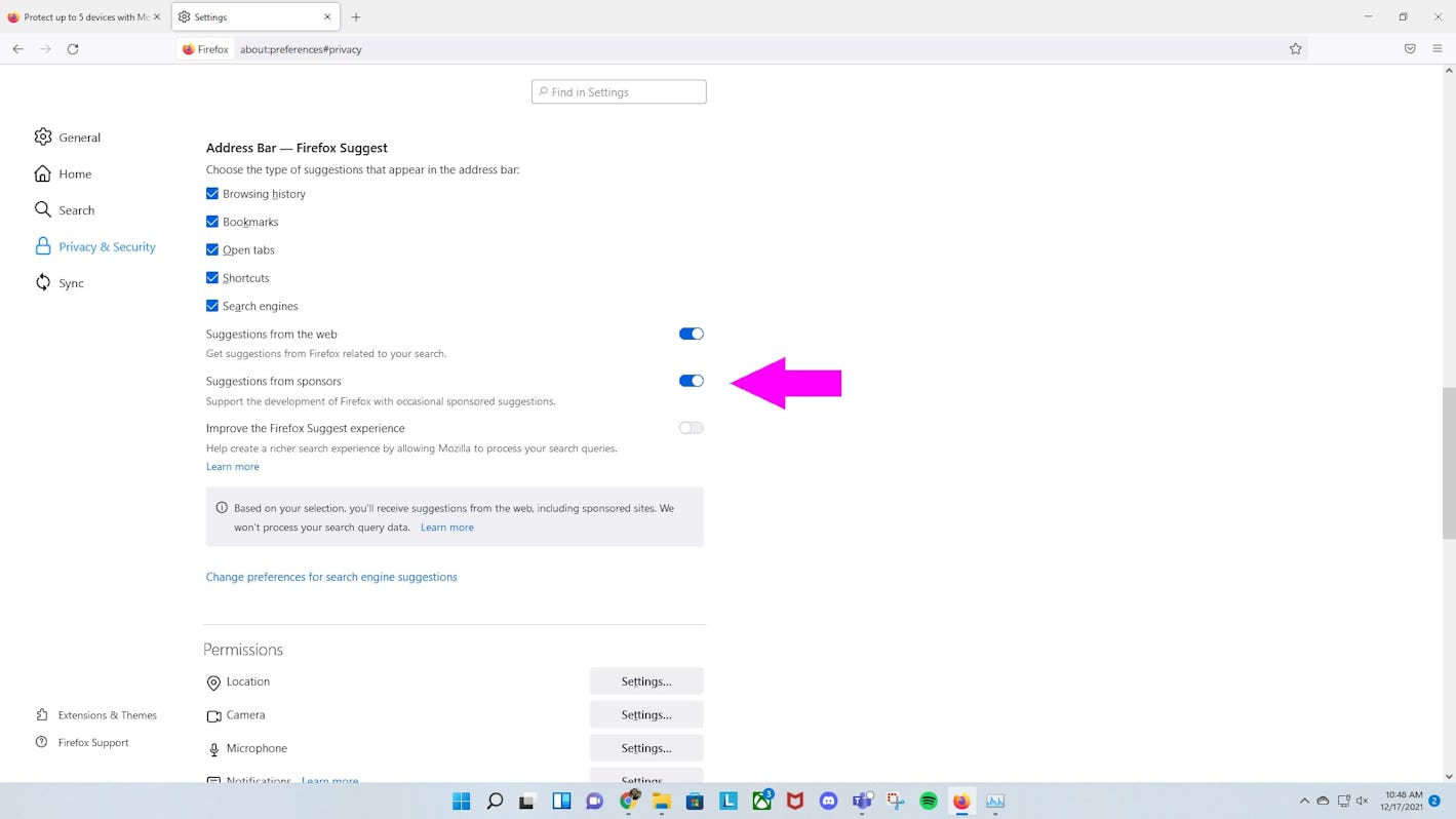 How to disable Firefox Suggest and remove ads from your address bar