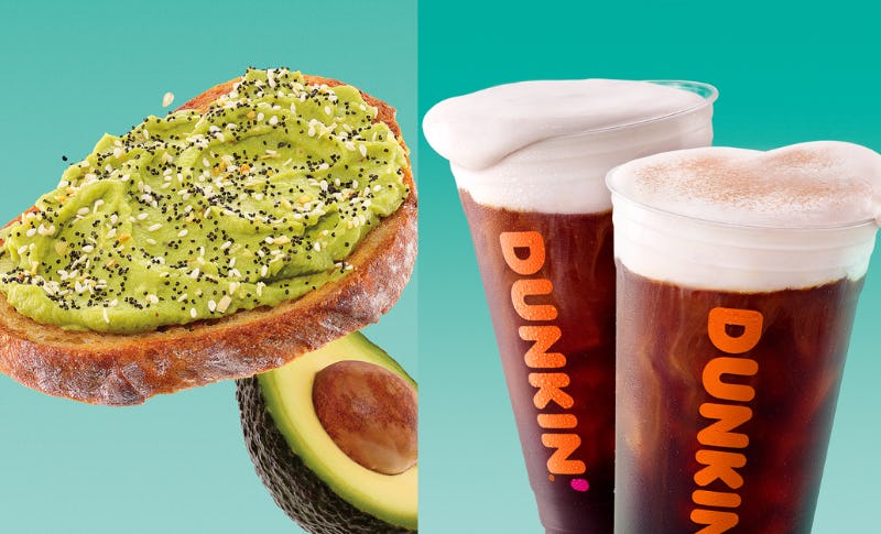 Dunkin's Spring 2021 Menu With Cold Foam & Avocado Toast Is A Trendy ...