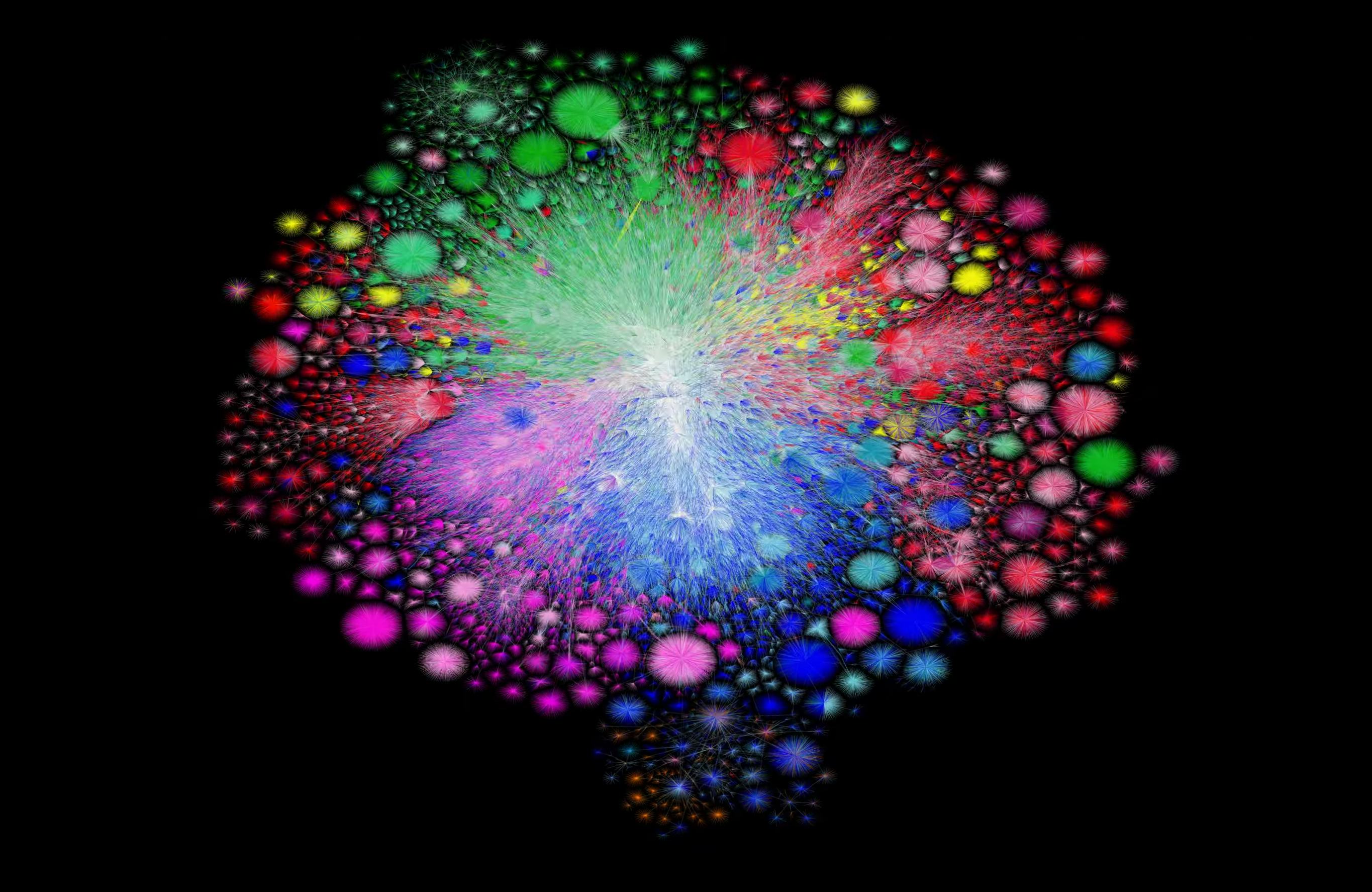 This psychedelic data viz shows the wild evolution of the internet