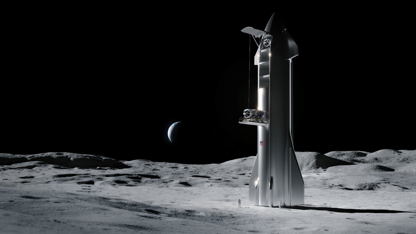 Spacex Starship Stunning New Concept Art Reveals Nasas Lunar Lander