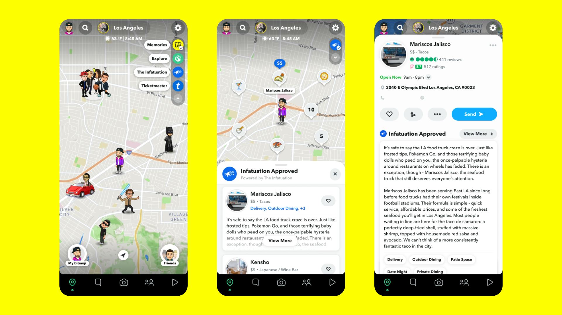 Snapchat's New Map Layers Will Show Nearby Restaurants & Concerts