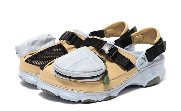 These wild, rugged Crocs have cargo pockets, carabiners, and netting