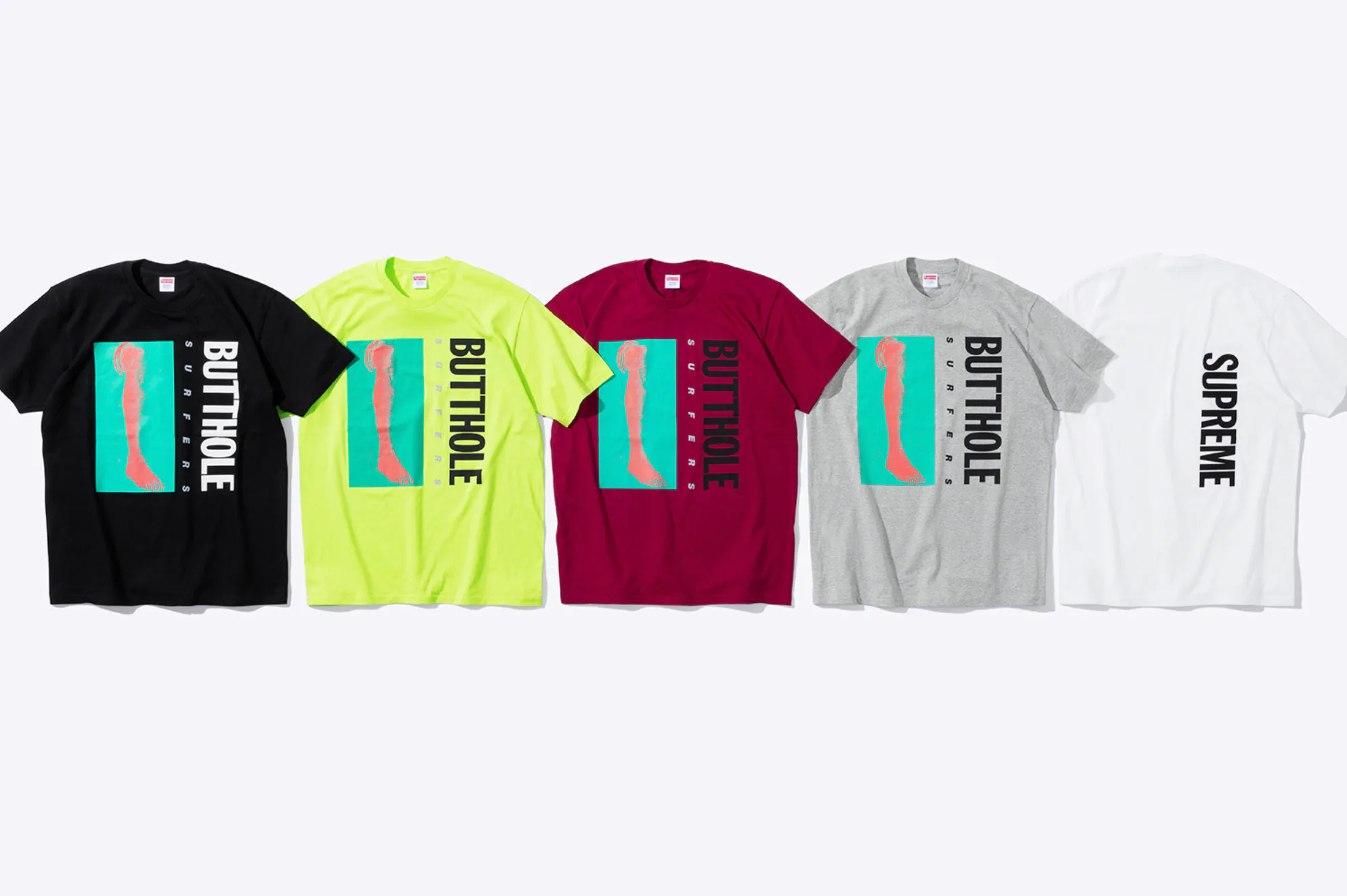 Supreme’s new graphic tees feature clowns, thongs, and buttholes