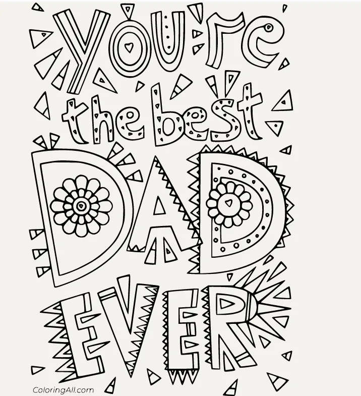 21 Happy Father's Day Coloring Pages You Can Print From Home