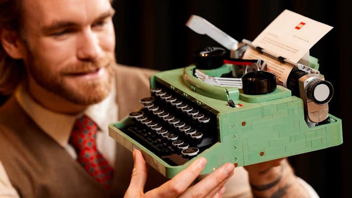 This Lego typewriter is highly detailed but sadly you can’t write with it