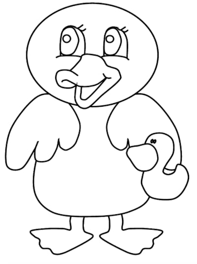 22 Cute Duck Coloring Pages For Toddlers & Kids