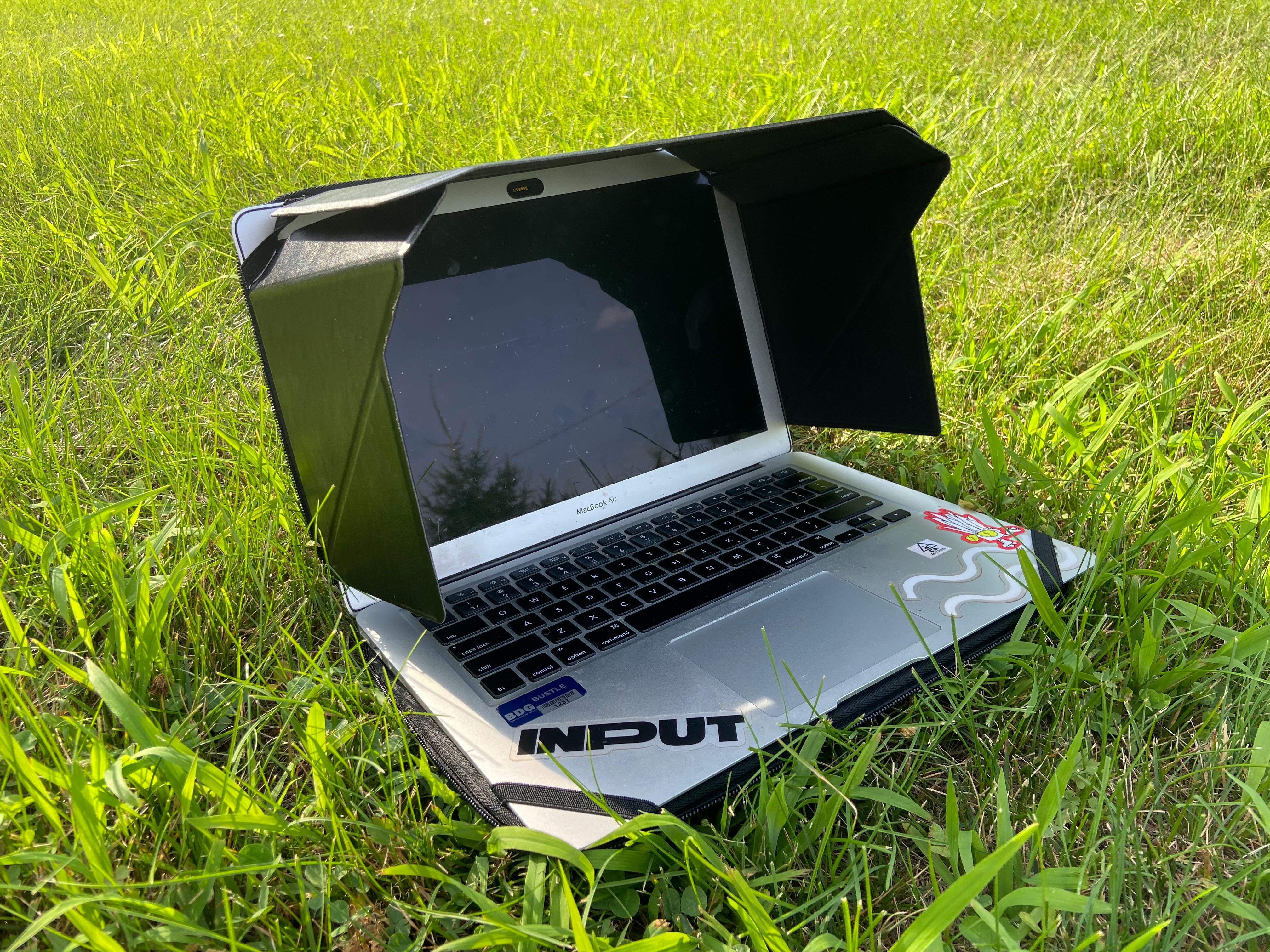 It’s too damn hard to find a decent laptop shade for working outside