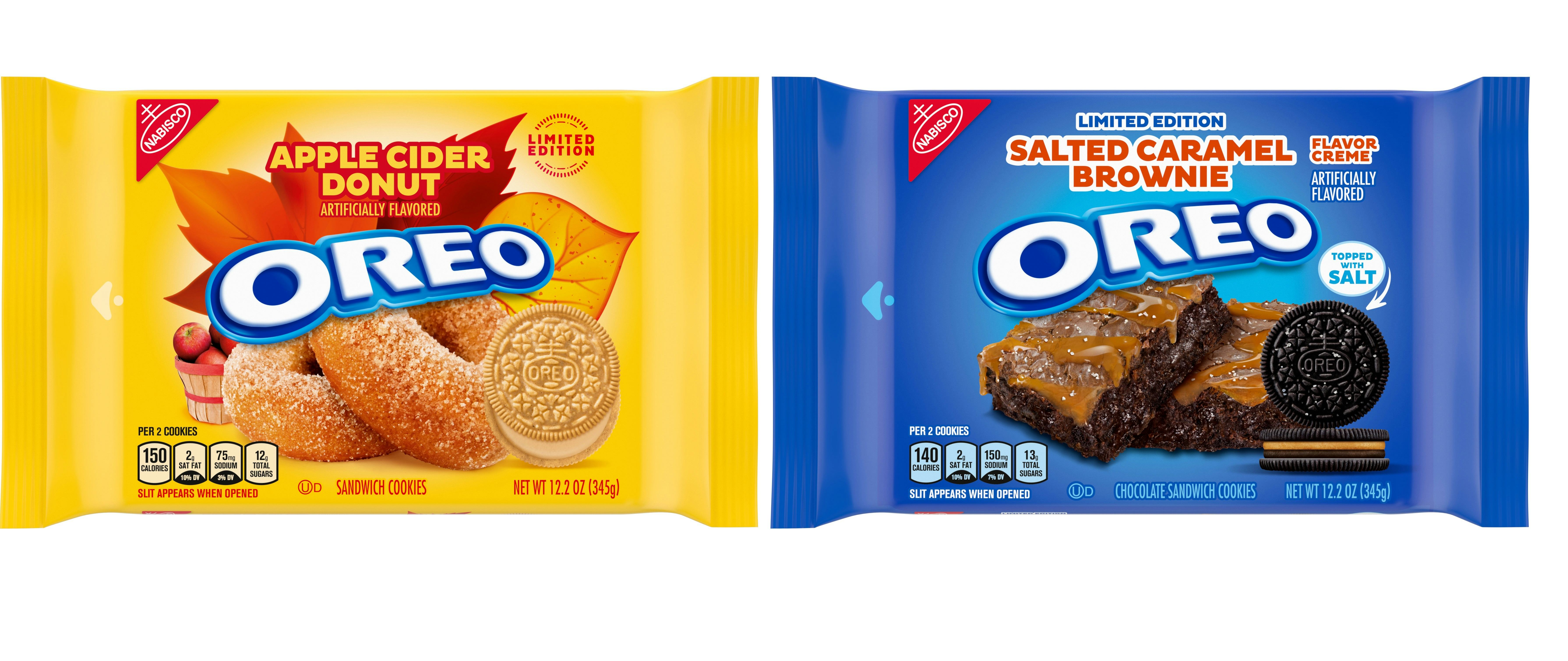 Oreo’s New Apple Cider Donut & Salted Caramel Brownie Flavors Are Fall AF