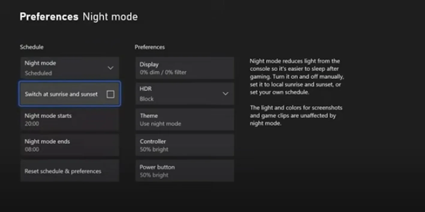 Microsoft's new night mode feature for Xbox is long overdue