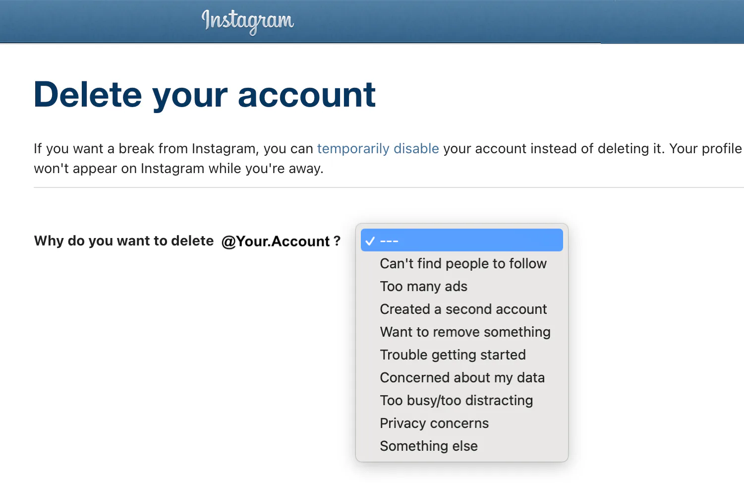 How To Delete Instagram