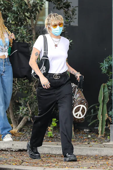 Miley Cyrus' Shopping Look Includes A Vintage Chanel Tennis Bag