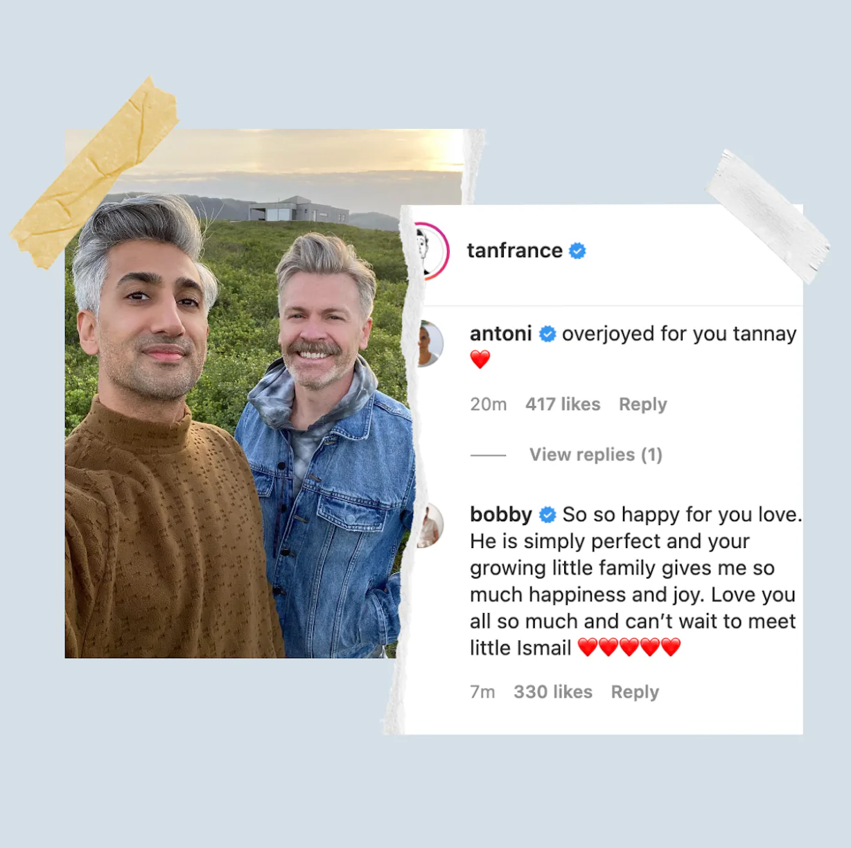 Tan France Welcomes First Child Ismail With Partner Rob France Via ...