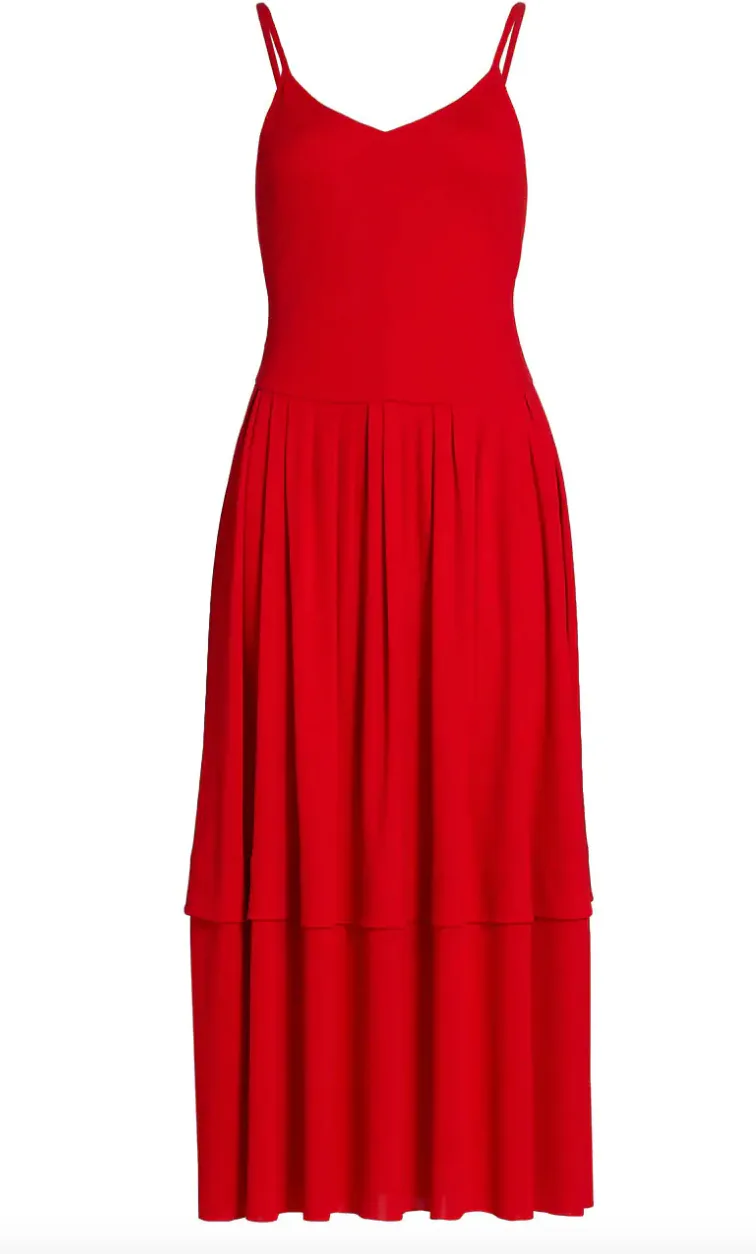 Victoria Beckham’s Red Dress & Yellow Heels Were Made For Each Other
