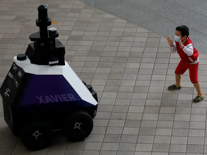 Xavier the robot can't arrest you... but will snitch on you in a second