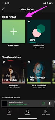 How to create a Spotify Blend playlist