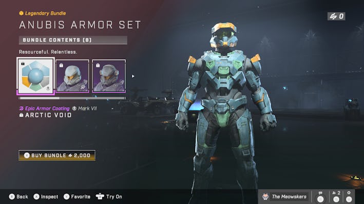 'Halo Infinite' shop today: Anubis Armor set, Cool Guy, and Citrus Ink