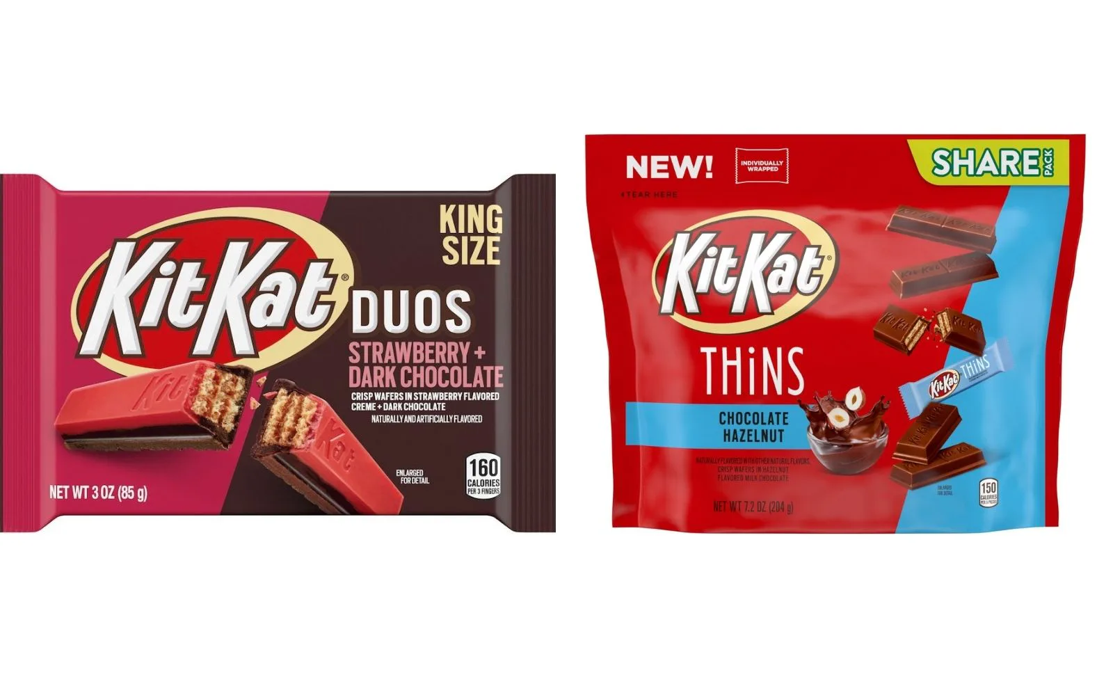 Kit Kat Has New Strawberry-Dark Chocolate & Hazelnut Flavors For 2022
