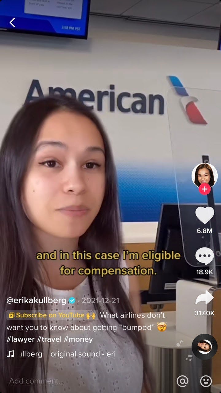 TikTok Travel Hacks & Trends 2022 Includes Airline Bump Compensation