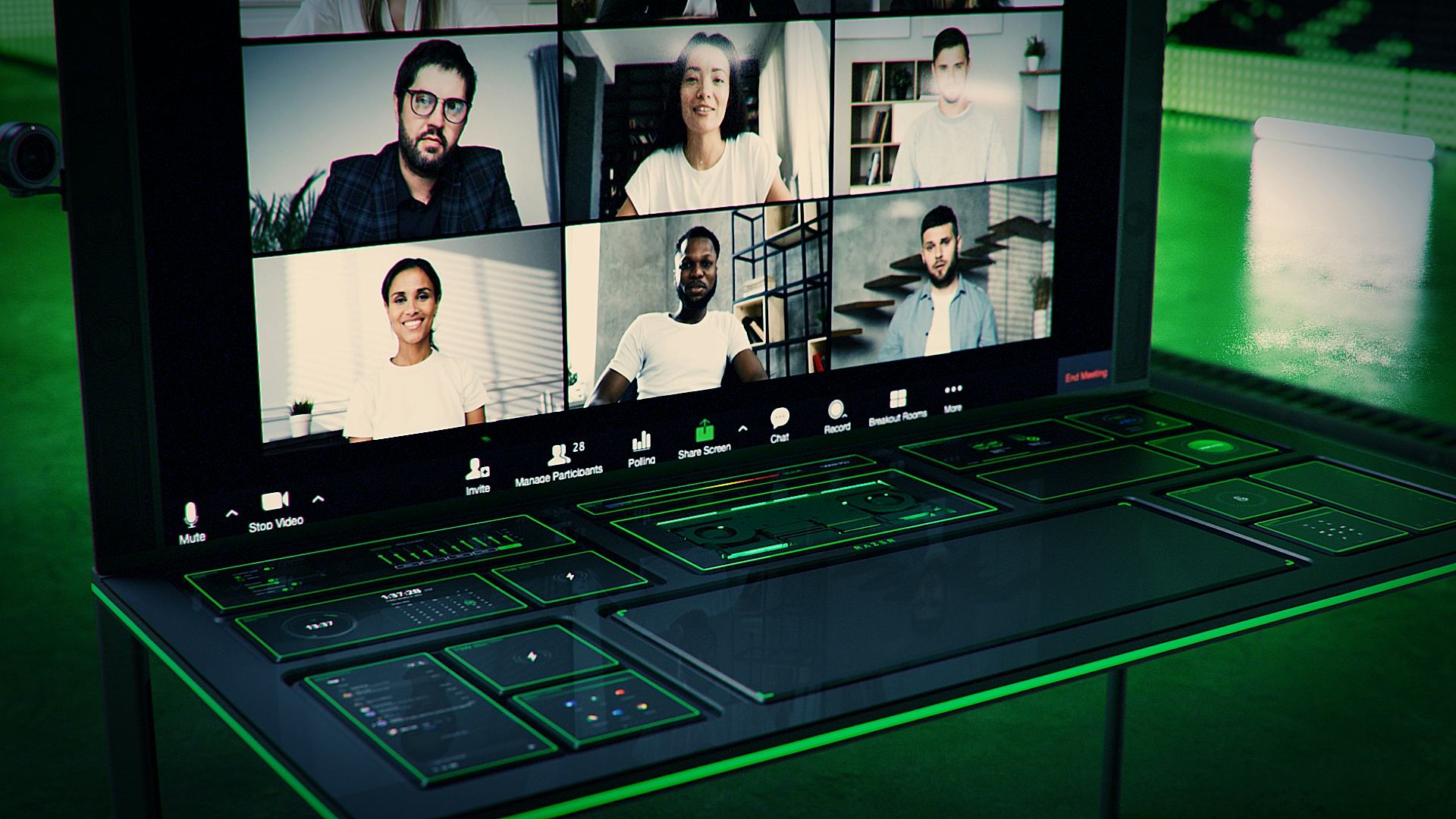 Razer's new gaming chair and desk are straight out of the future