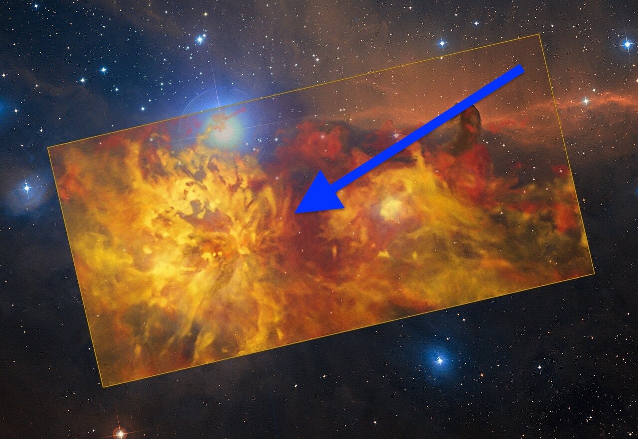 Look: The heart of a famous constellation is on fire