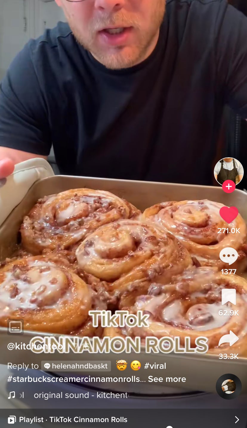 TikTok’s Cinnamon Roll Hack With Heavy Cream Is So Genius