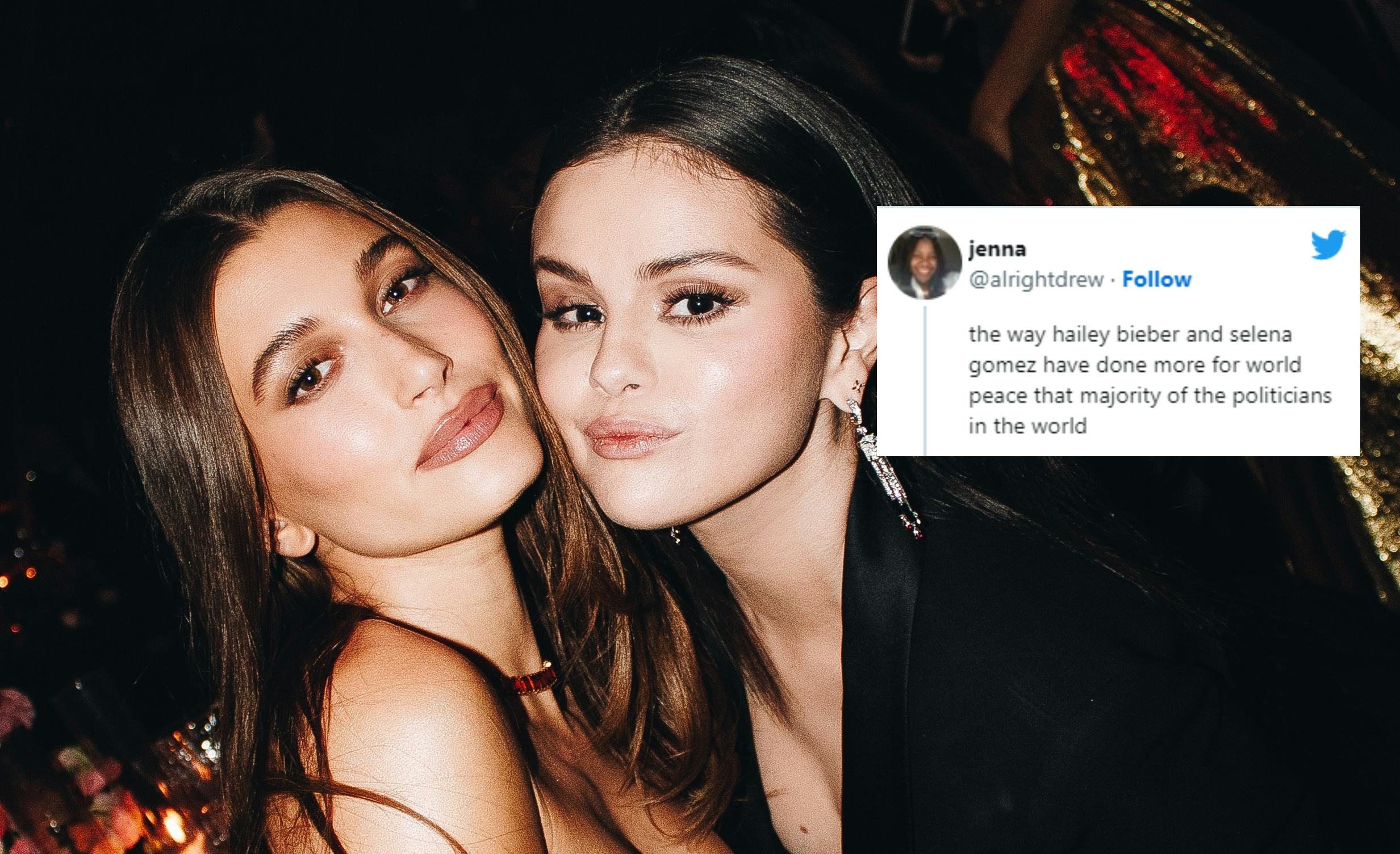 The Photos Of Selena Gomez & Hailey Bieber Made The Best Memes