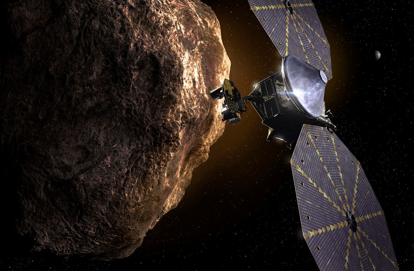Look: NASA's Jupiter asteroid probe gets a crucial boost from Earth's ...