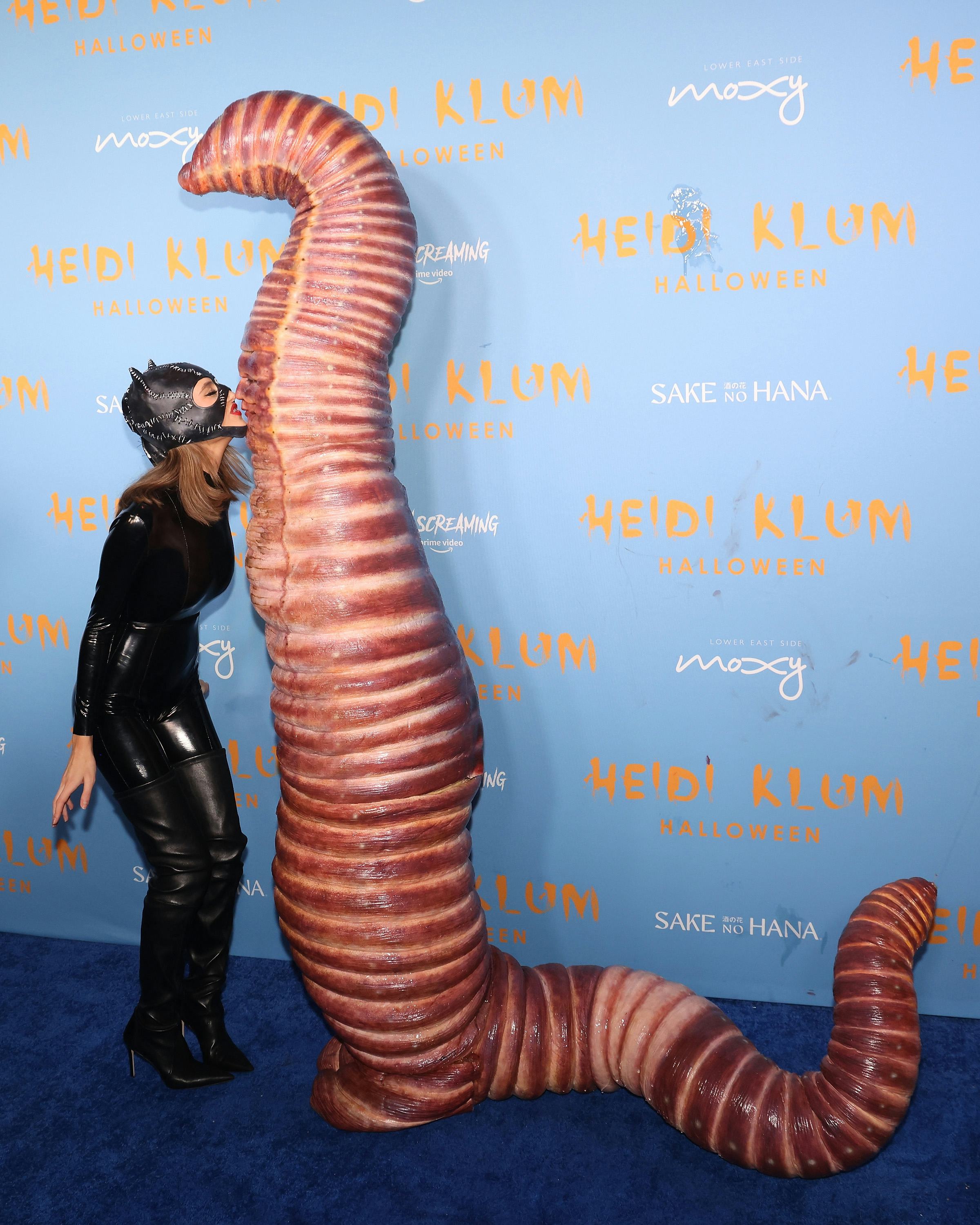 Heidi Klum Dressed Up Like a Worm for Her Annual Halloween Party