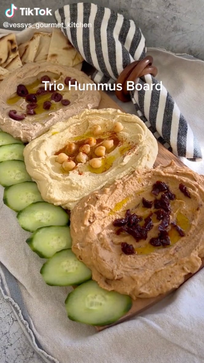 10 Hummus Board Ideas From TikTok To Dip Into For Game Day