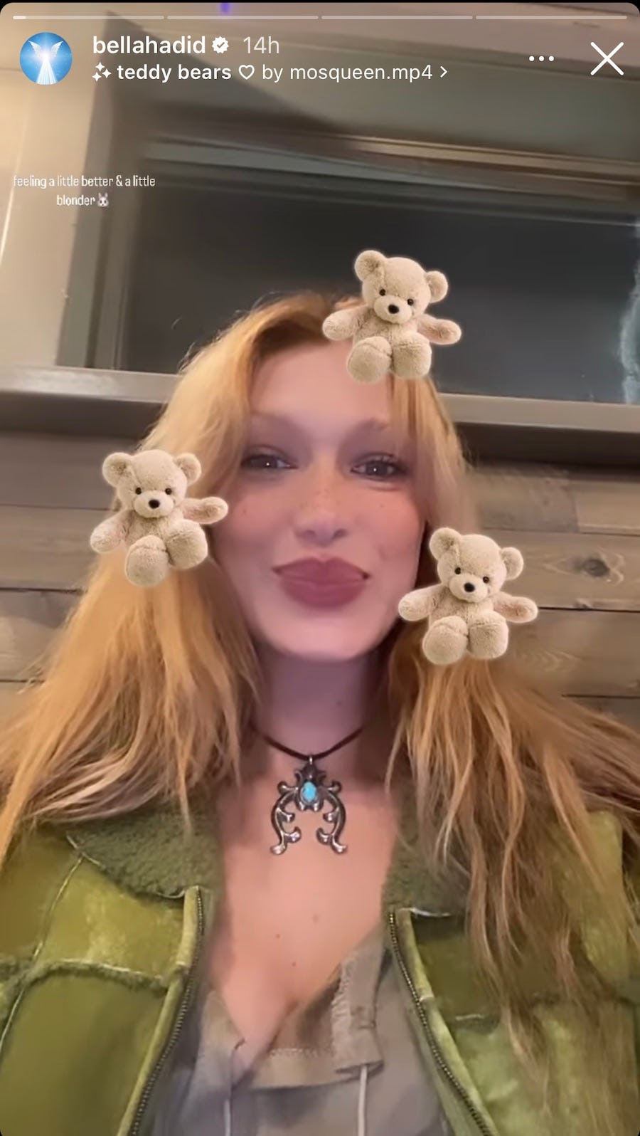 Bella Hadid Debuts New Bottle Blonde Hair On Insta