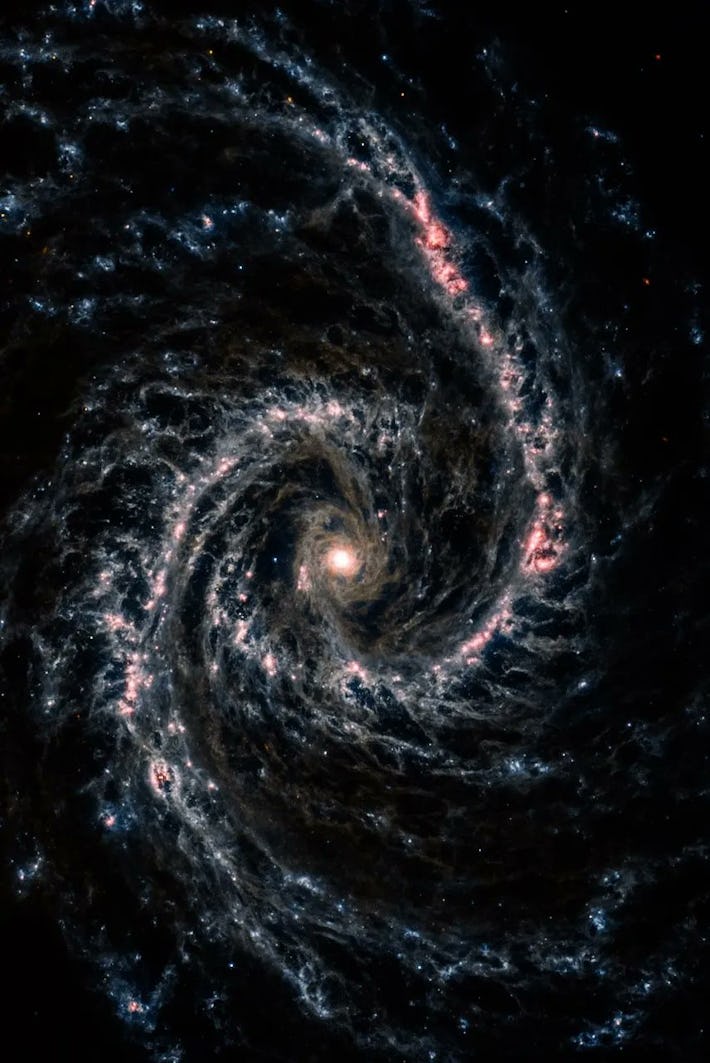 Behold! This gorgeous galaxy image merges Hubble and Webb data in ...