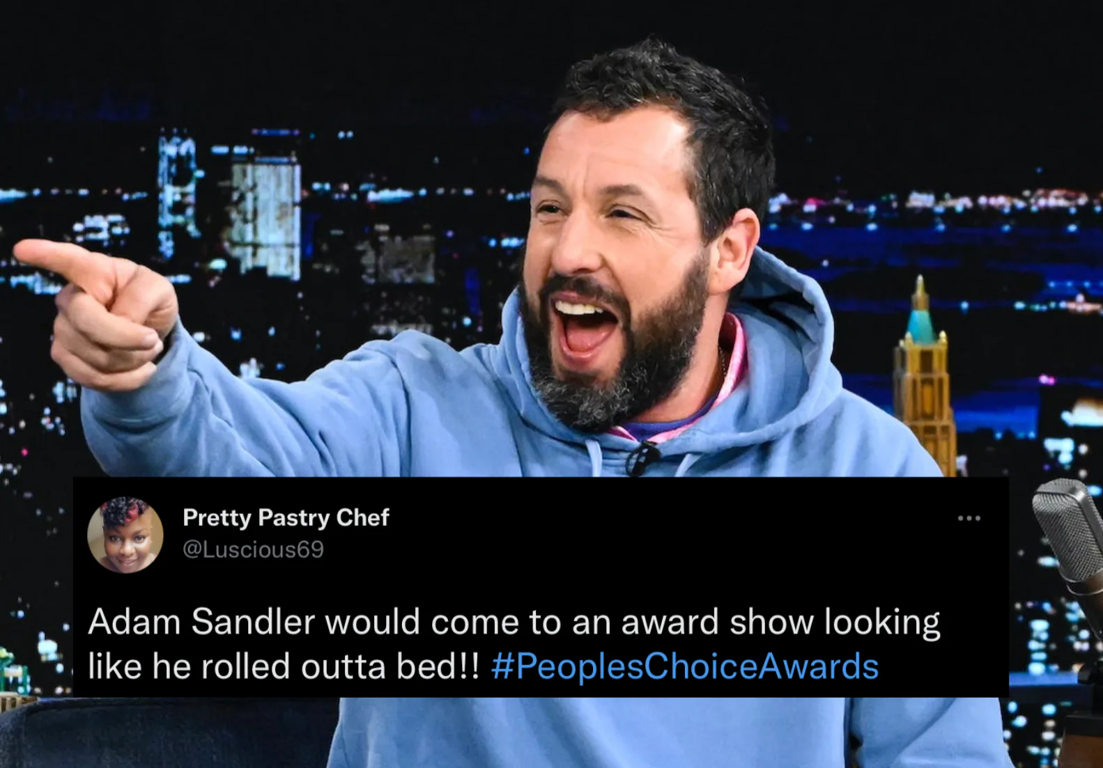 Adam Sandler's Messy 2022 PCAs Outfit Won Over Twitter