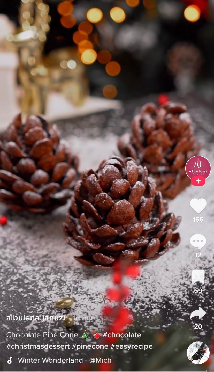 How To Make Chocolate Pine Cones From TikTok For A 'Gram-Worthy Treat